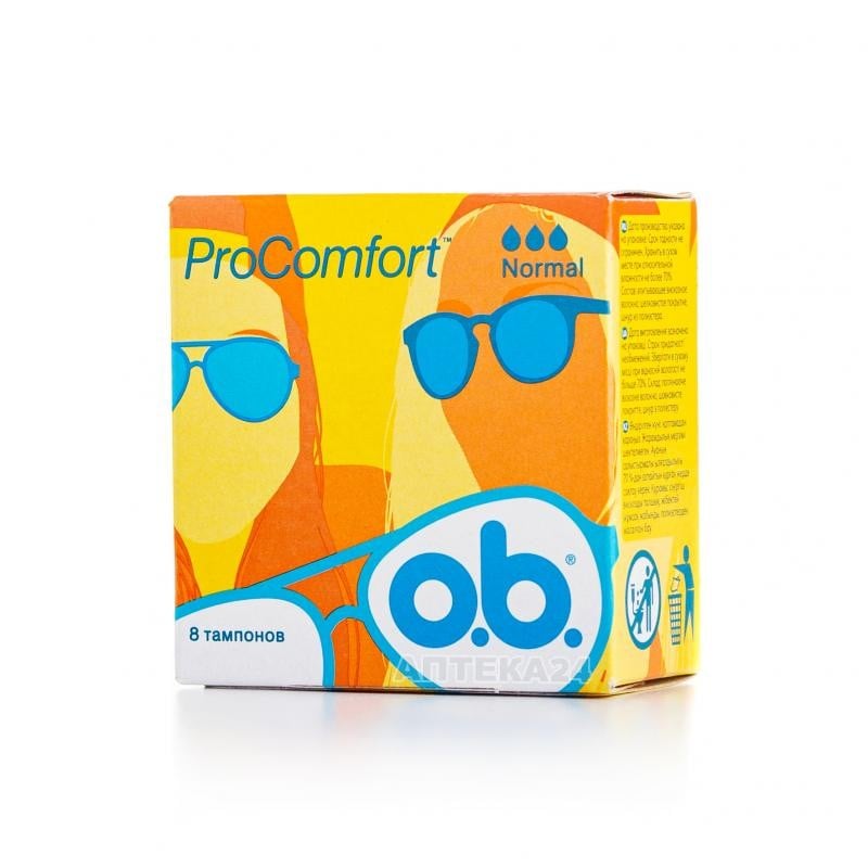 Тампони Ob Pro Comfort Normal, 8 шт.: інструкція, ціна, відгуки ...