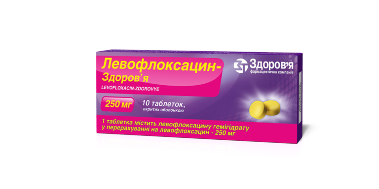 Левофлоксацин-Здоров'я таблетки по 250 мг, 10 шт.: інструкція, ціна ...